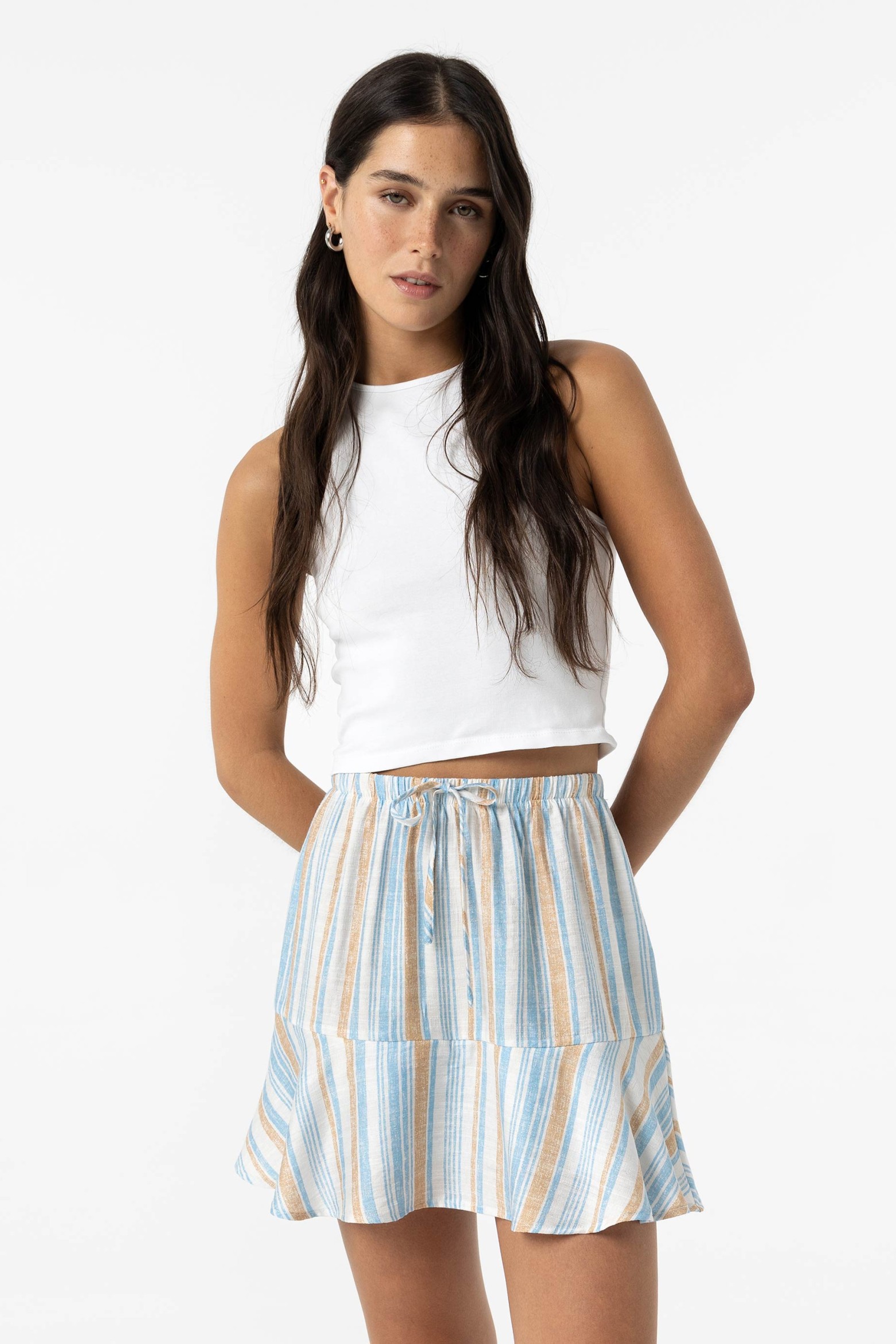 Striped Skort - 10058530_749 | Tiffosi