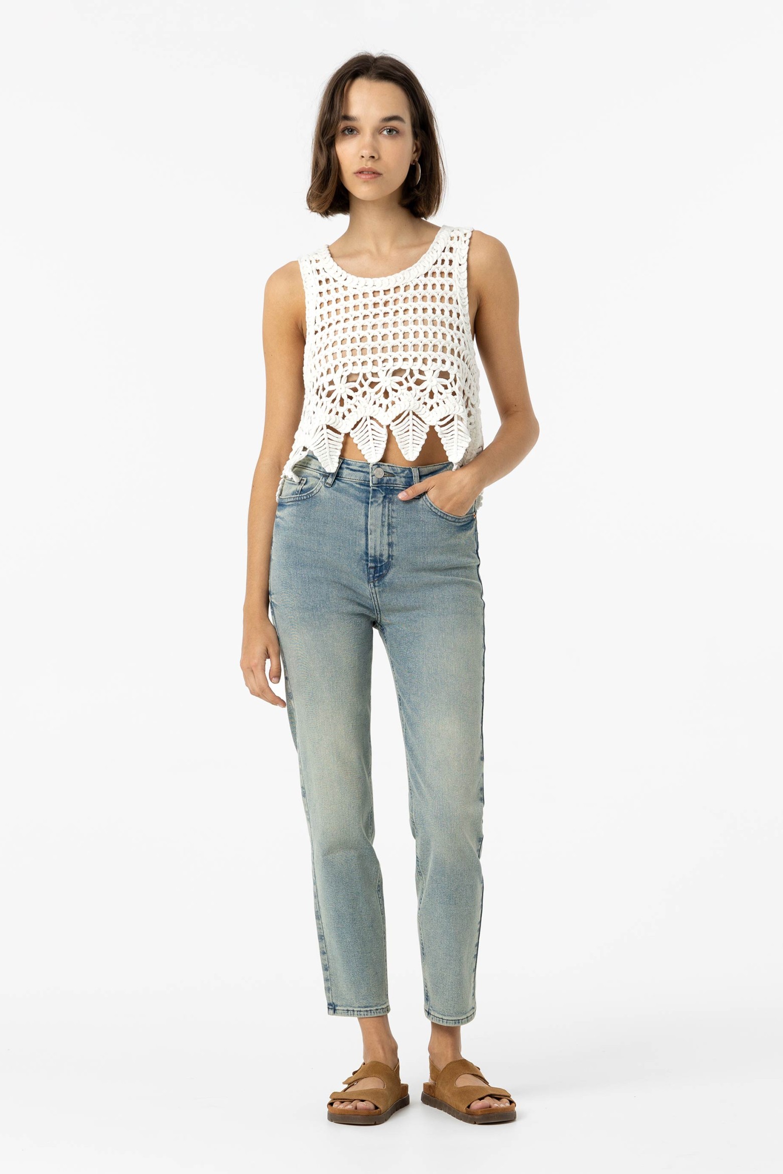 Mom Slim Fit Jeans - 10055913_C2027 | Tiffosi