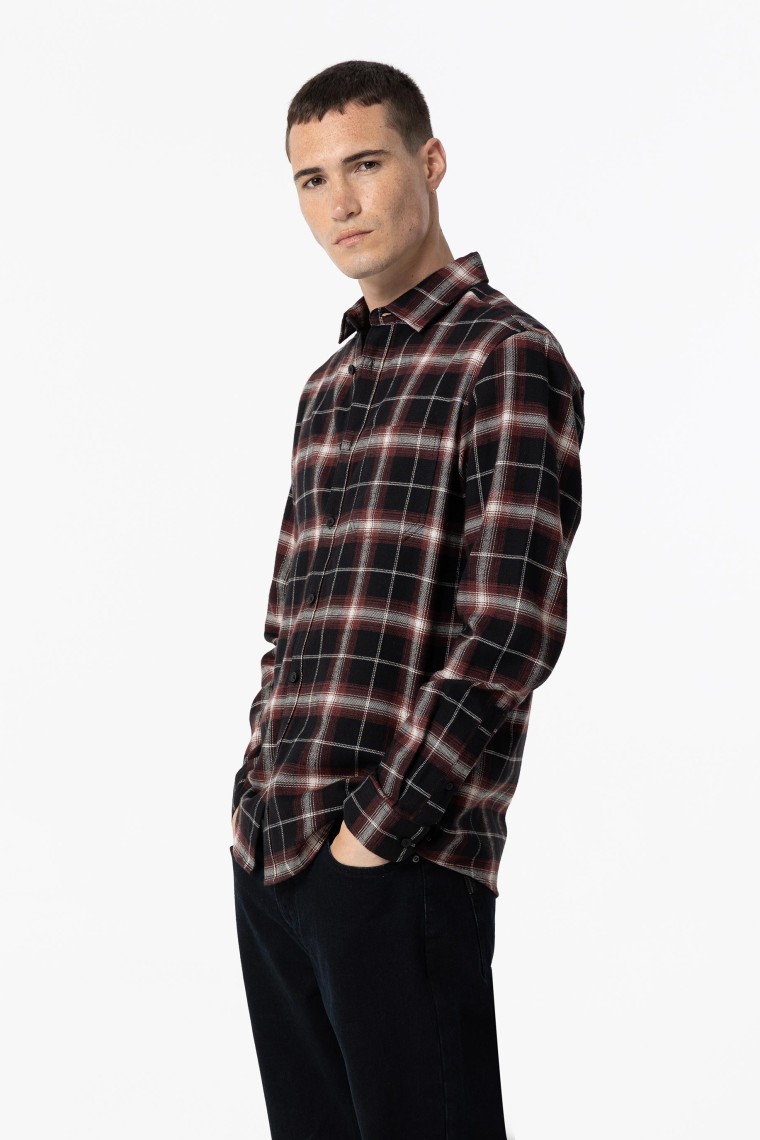 Regular Fit Flannel Check Shirt - 10056879_578 | Tiffosi