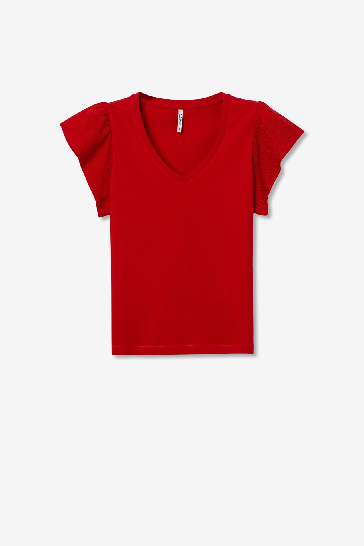 Camiseta con volante texturizado - 10058375_534 | Tiffosi