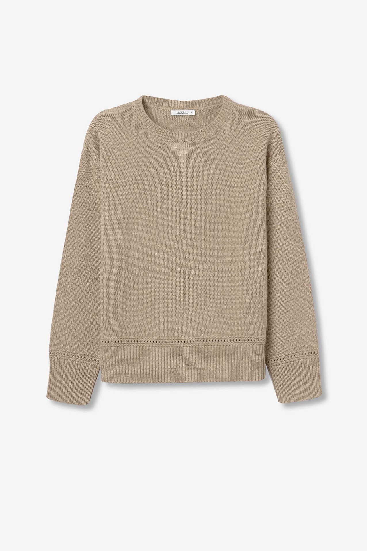 Dark-Beige Sweater - 10058659_178 | Tiffosi