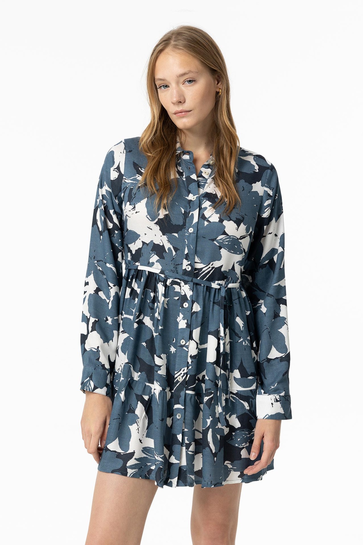 Vestido camiseiro Estampado Floral - 10060704_790 | Tiffosi