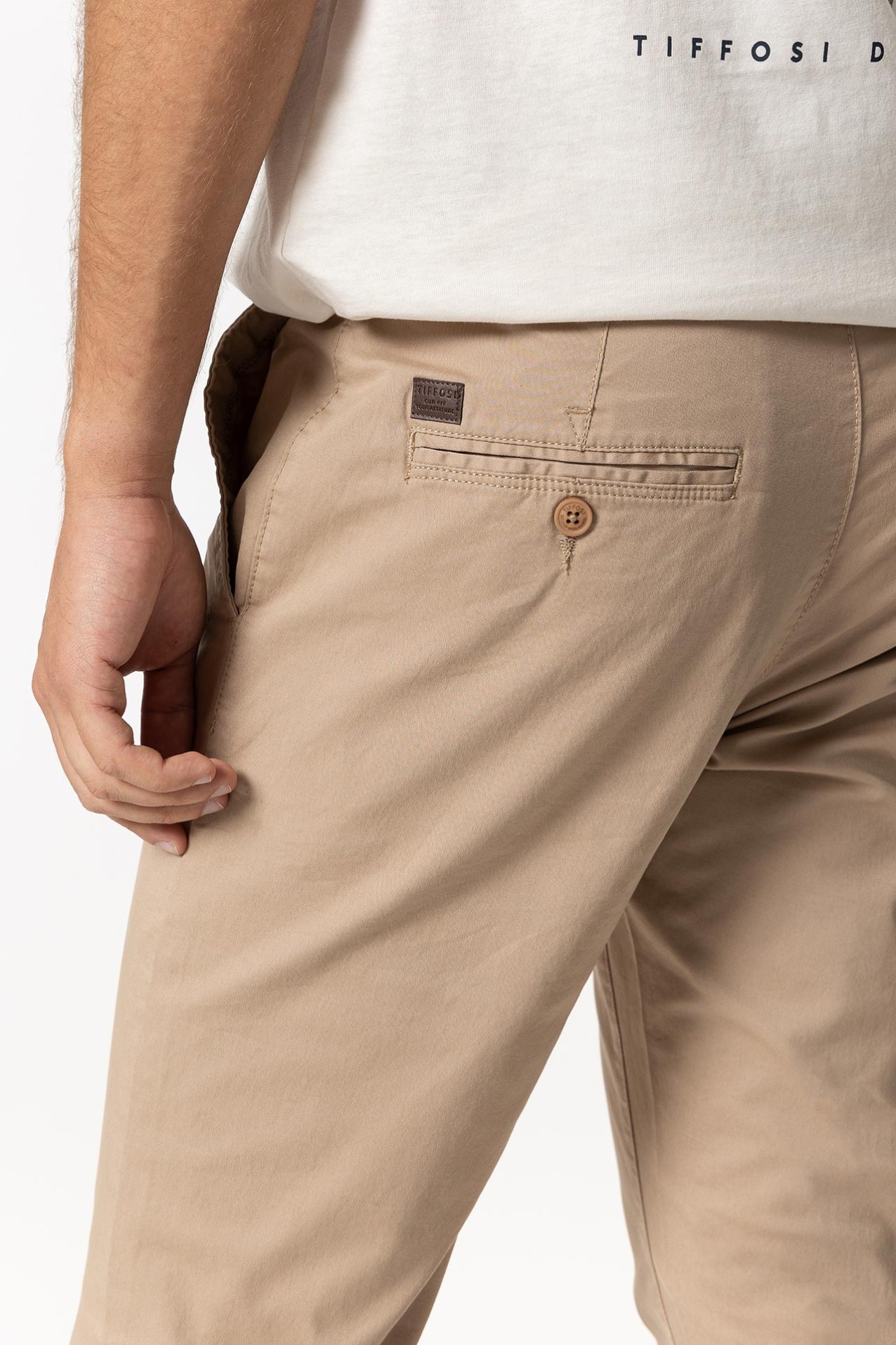 Beige Trousers - 10036813_14532 | Tiffosi