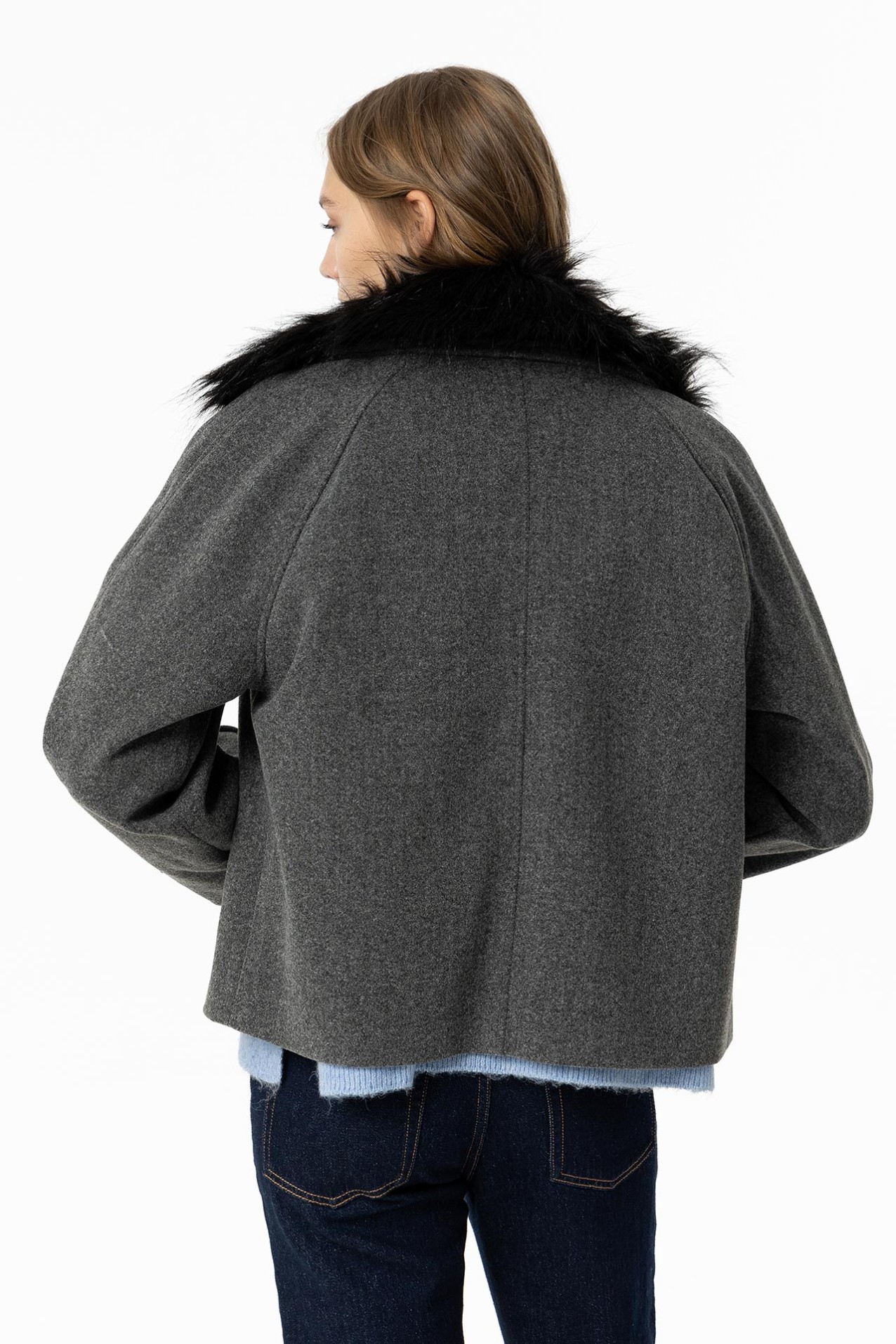 Grey Melange Jacket - 10060495_060 | Tiffosi