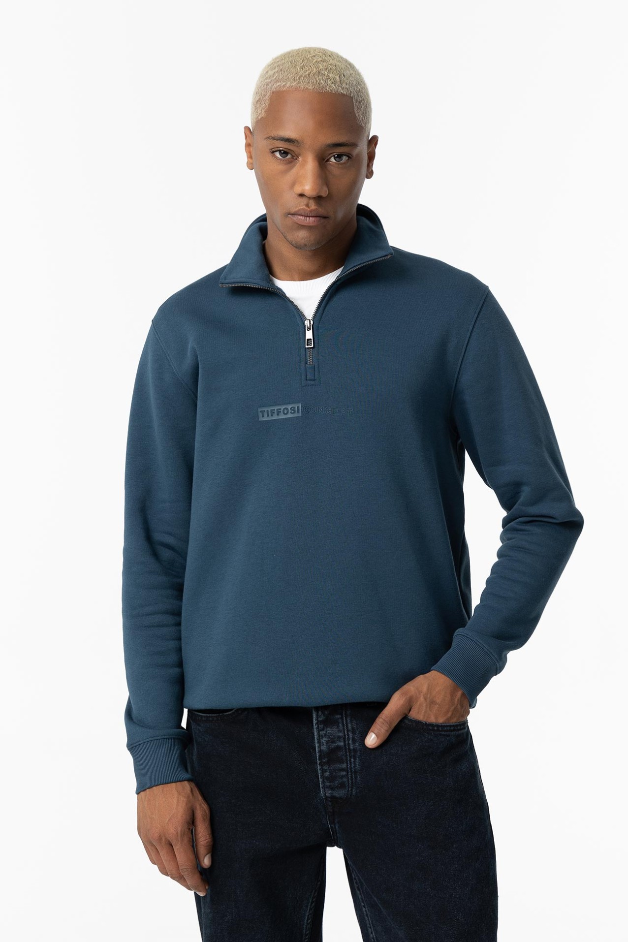 Blue Sweatshirt - 10060272_771 | Tiffosi