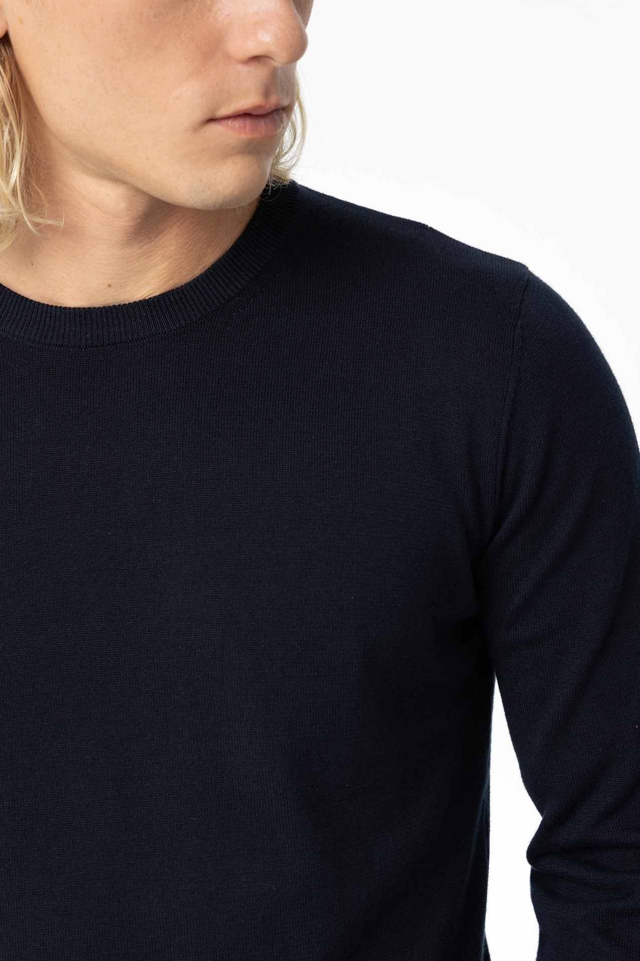 Dark Navy Sweater - 10041585_790 | Tiffosi