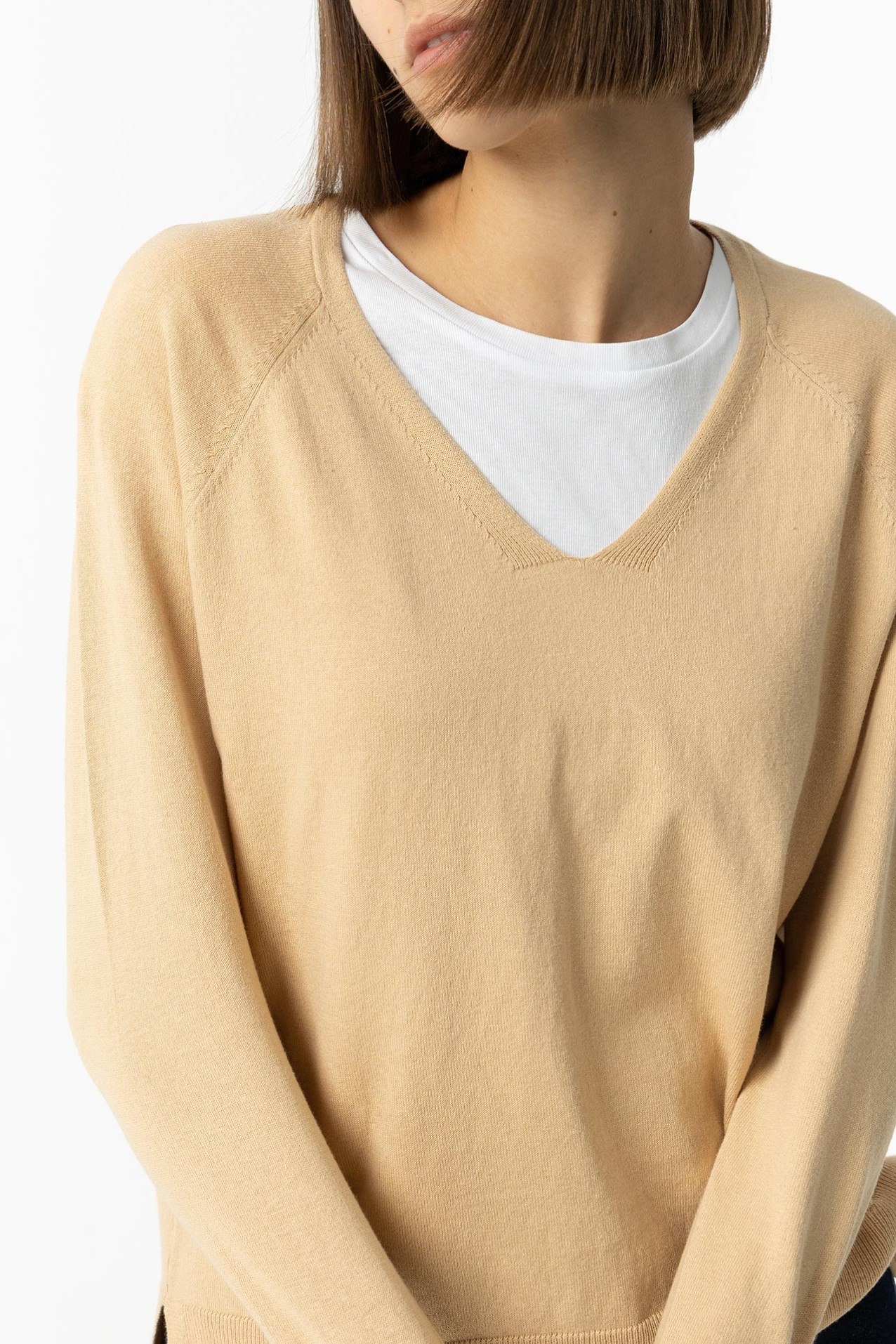Beige Sweater - 10060551_160 | Tiffosi