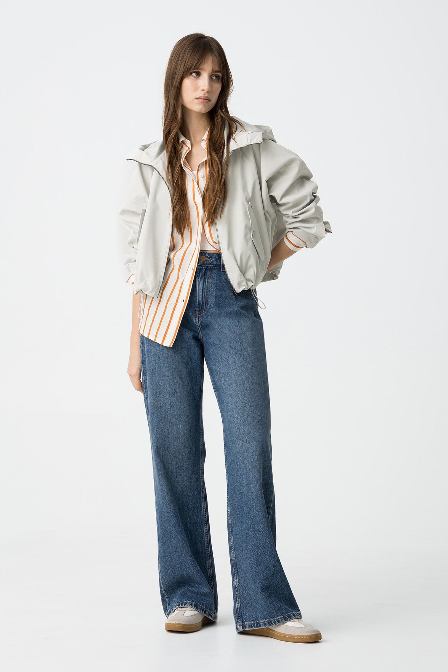 Bonnye high-waisted wide leg jeans - 10059376_E1032 | Tiffosi