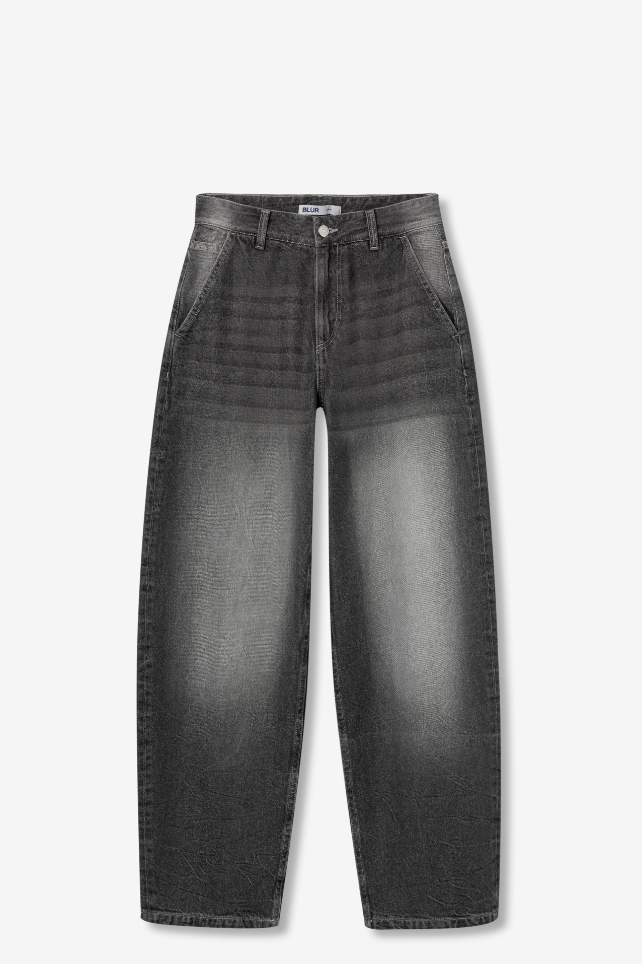 Washed Effect Demi Baggy Jeans - 10061309_P20 | Tiffosi