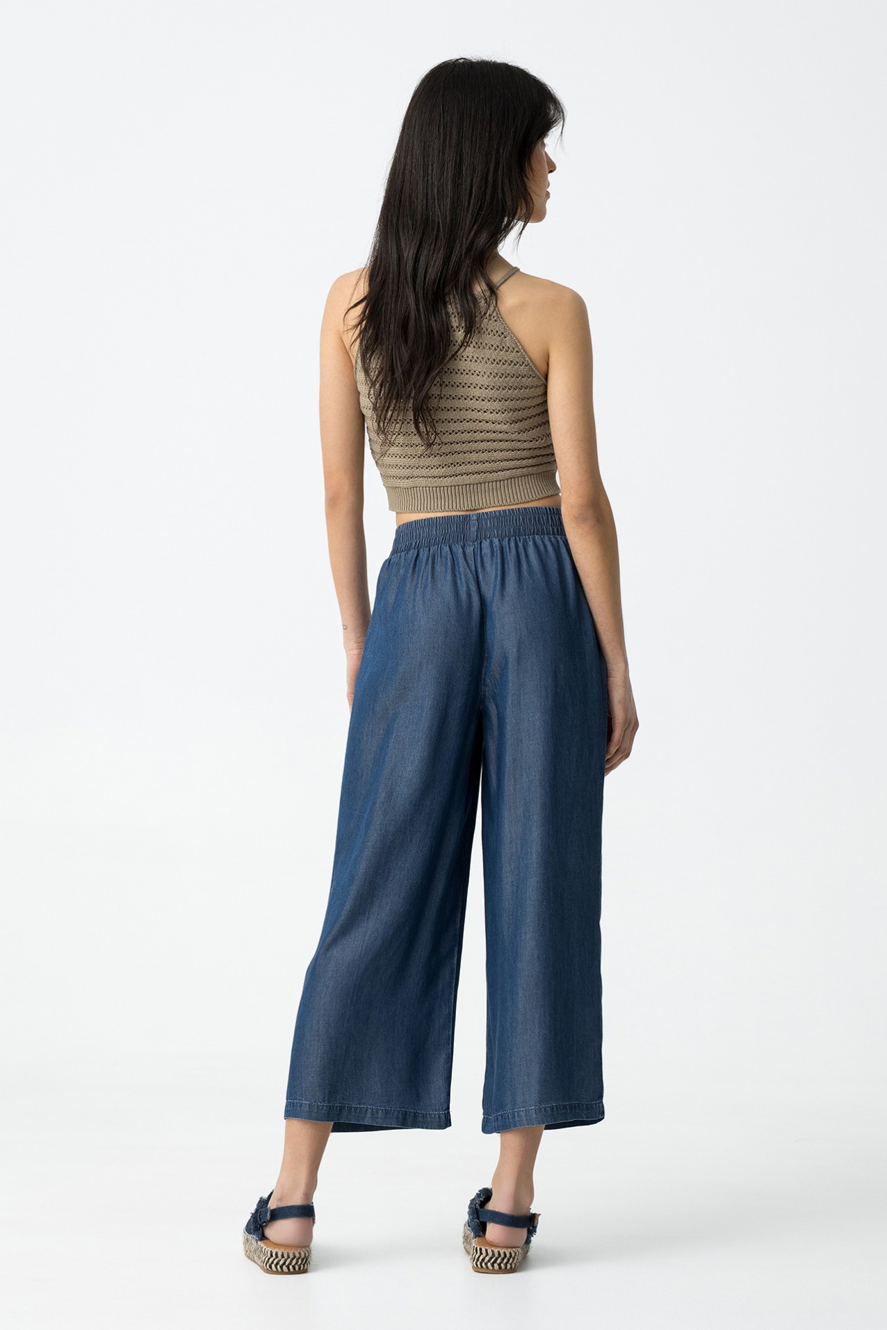Wide Leg Flowy Pants - 10059989_E10 | Tiffosi