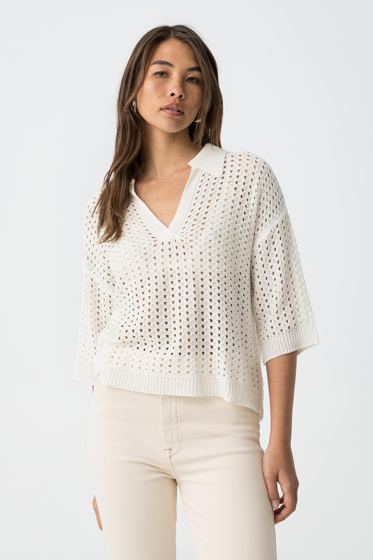 Perforated Knit Shirt - 10061048_104 | Tiffosi