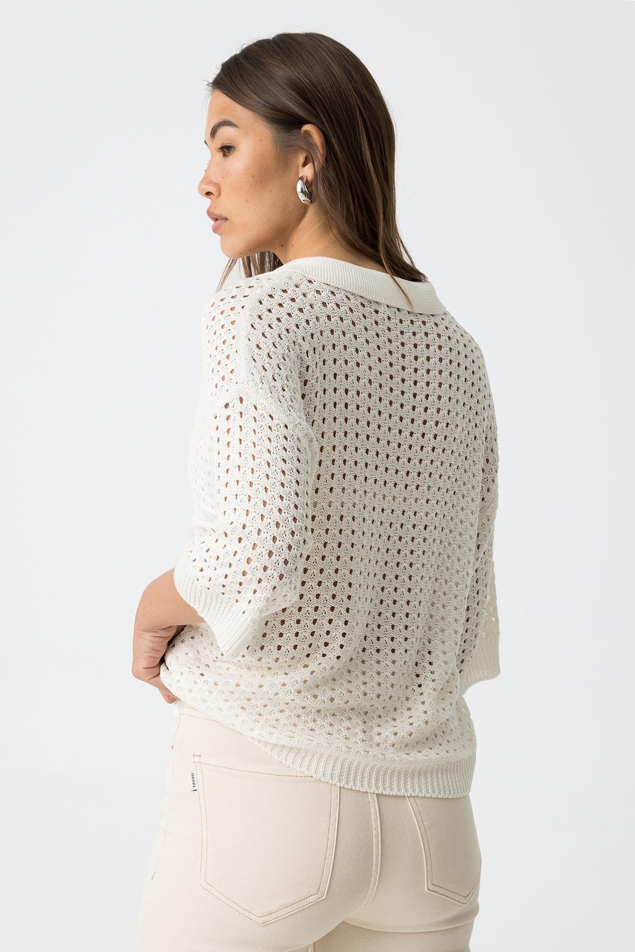 Perforated Knit Shirt - 10061048_104 | Tiffosi