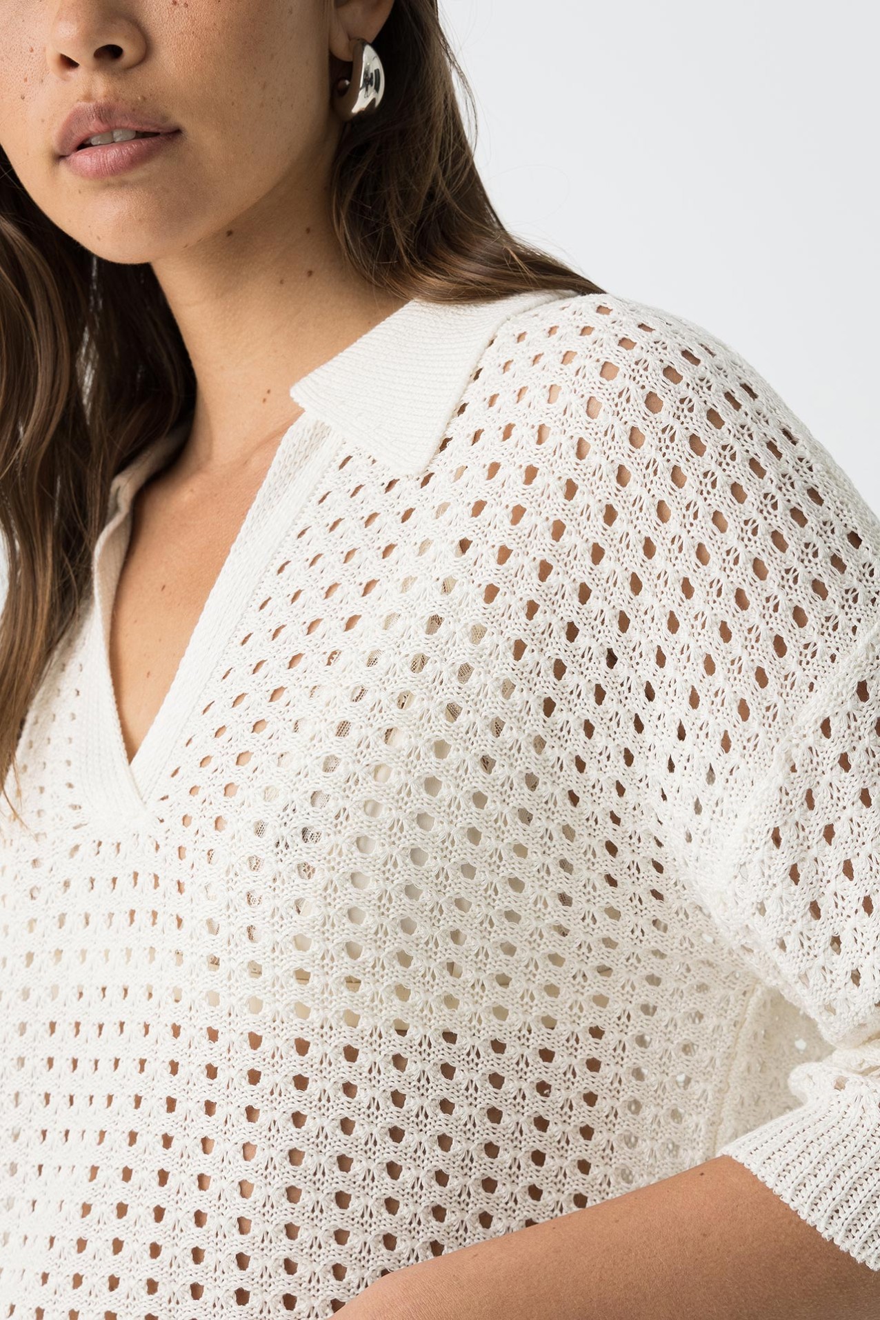Perforated Knit Shirt - 10061048_104 | Tiffosi