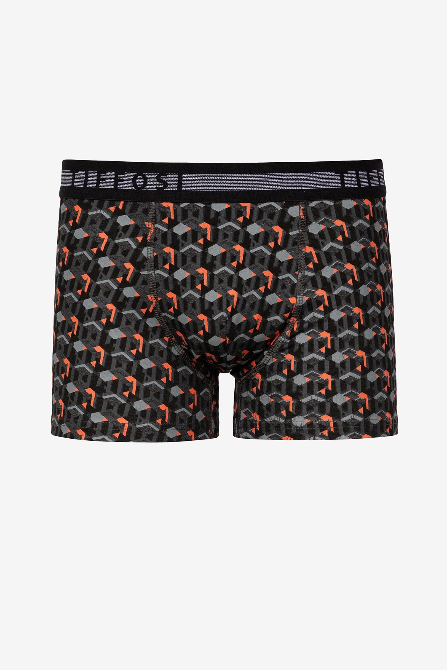Dark Grey Melange Printed Boxer - 10052791_085 | Tiffosi