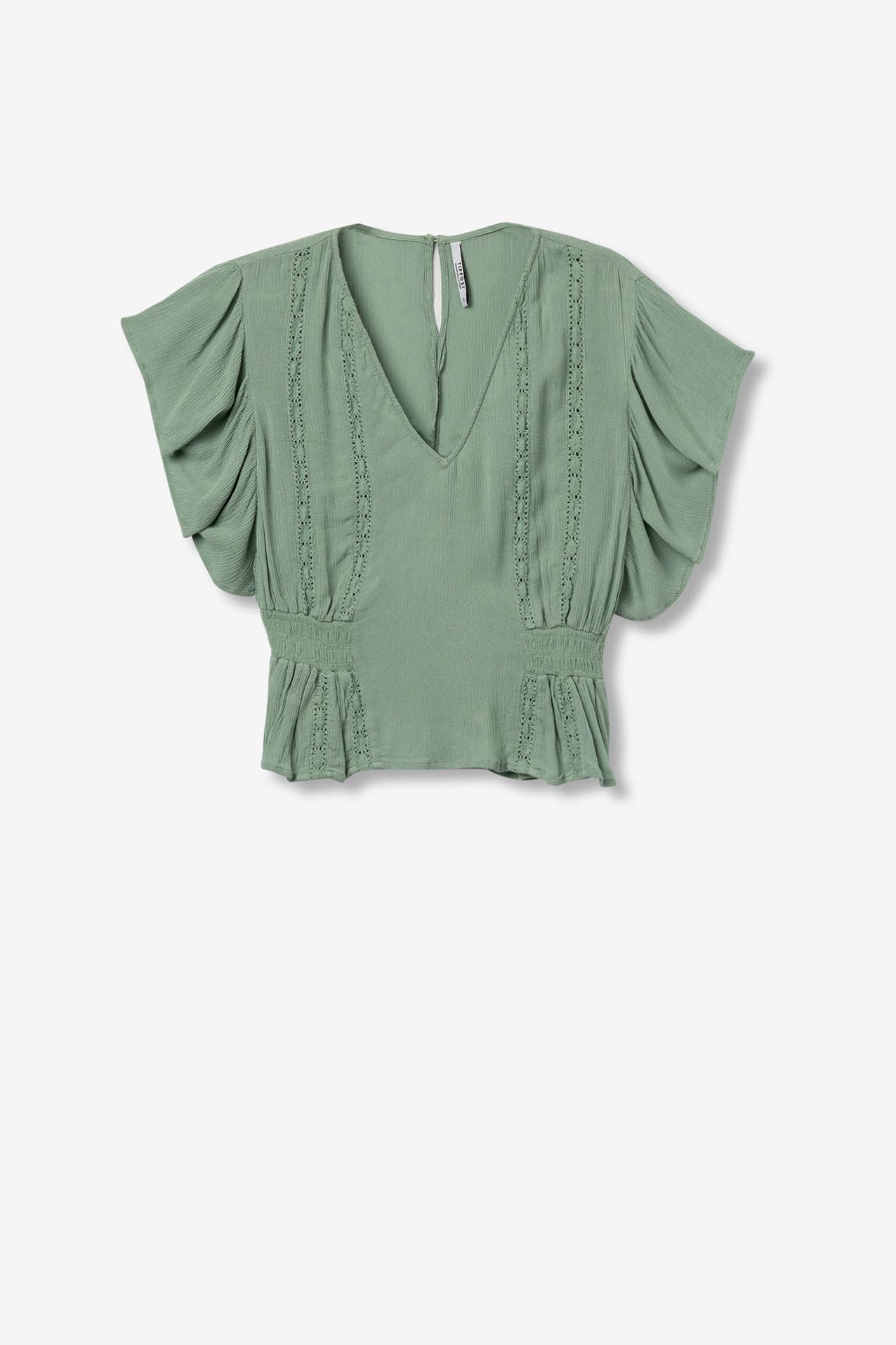 Blusa C/ Folhos e Renda - 10061113_846 | Tiffosi