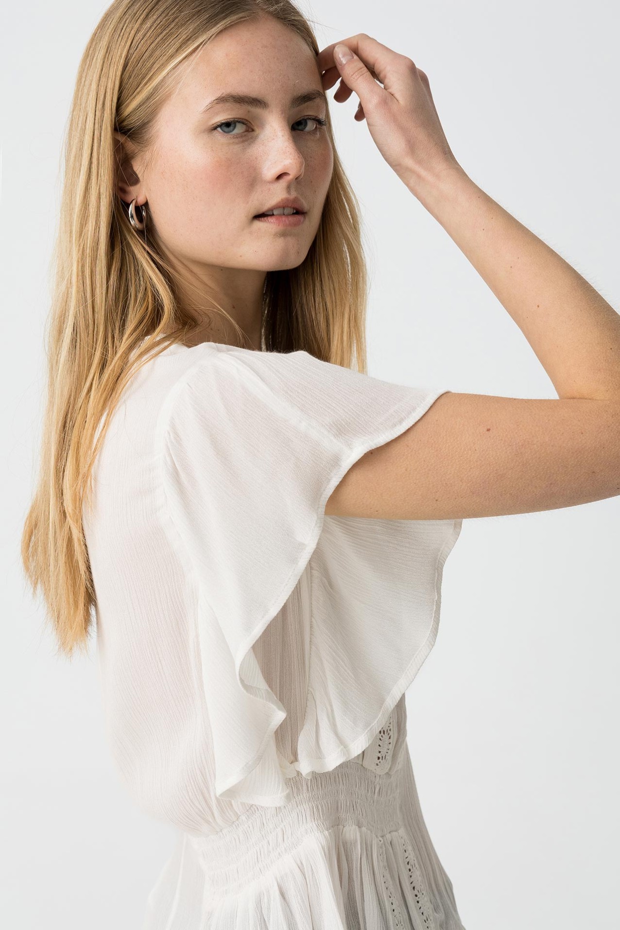 Blusa con Volantes y Encaje - 10061113_110 - Tiffosi