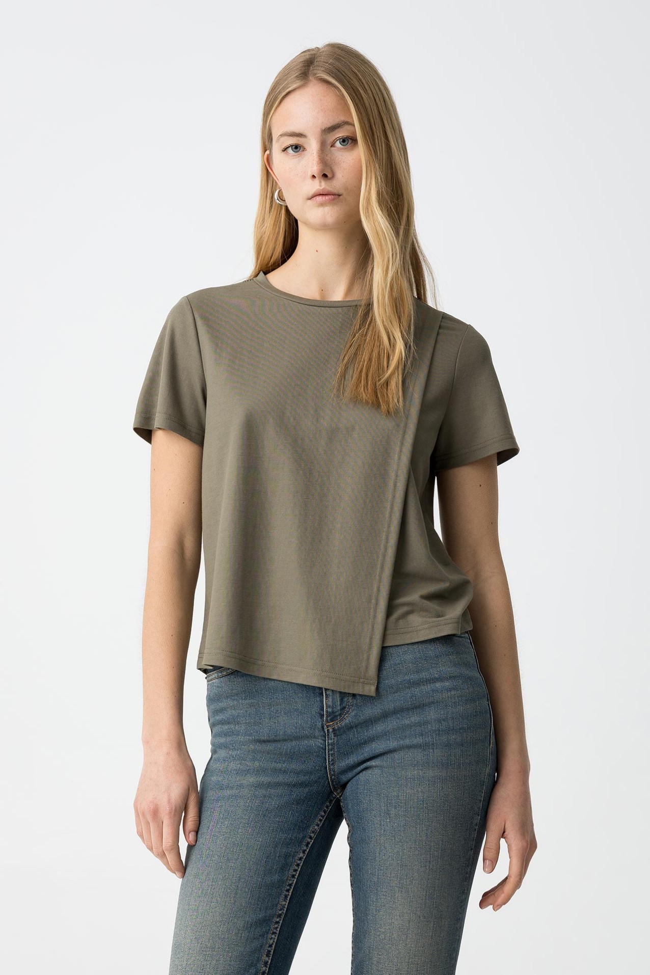 T-shirt with Overlay Detail - 10061236_831 | Tiffosi