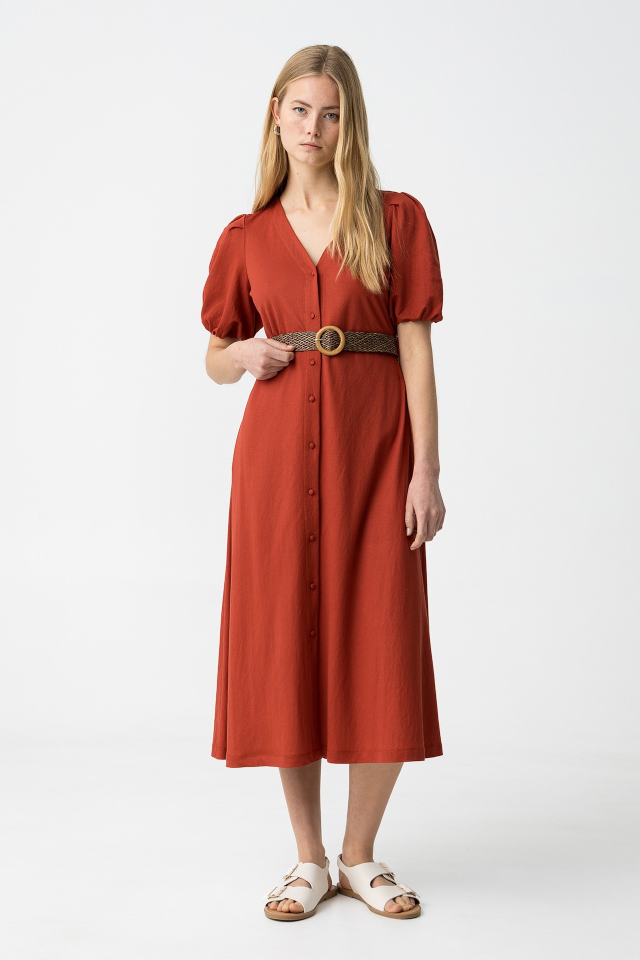 Long Mesh Dress - 10061239_447 | Tiffosi