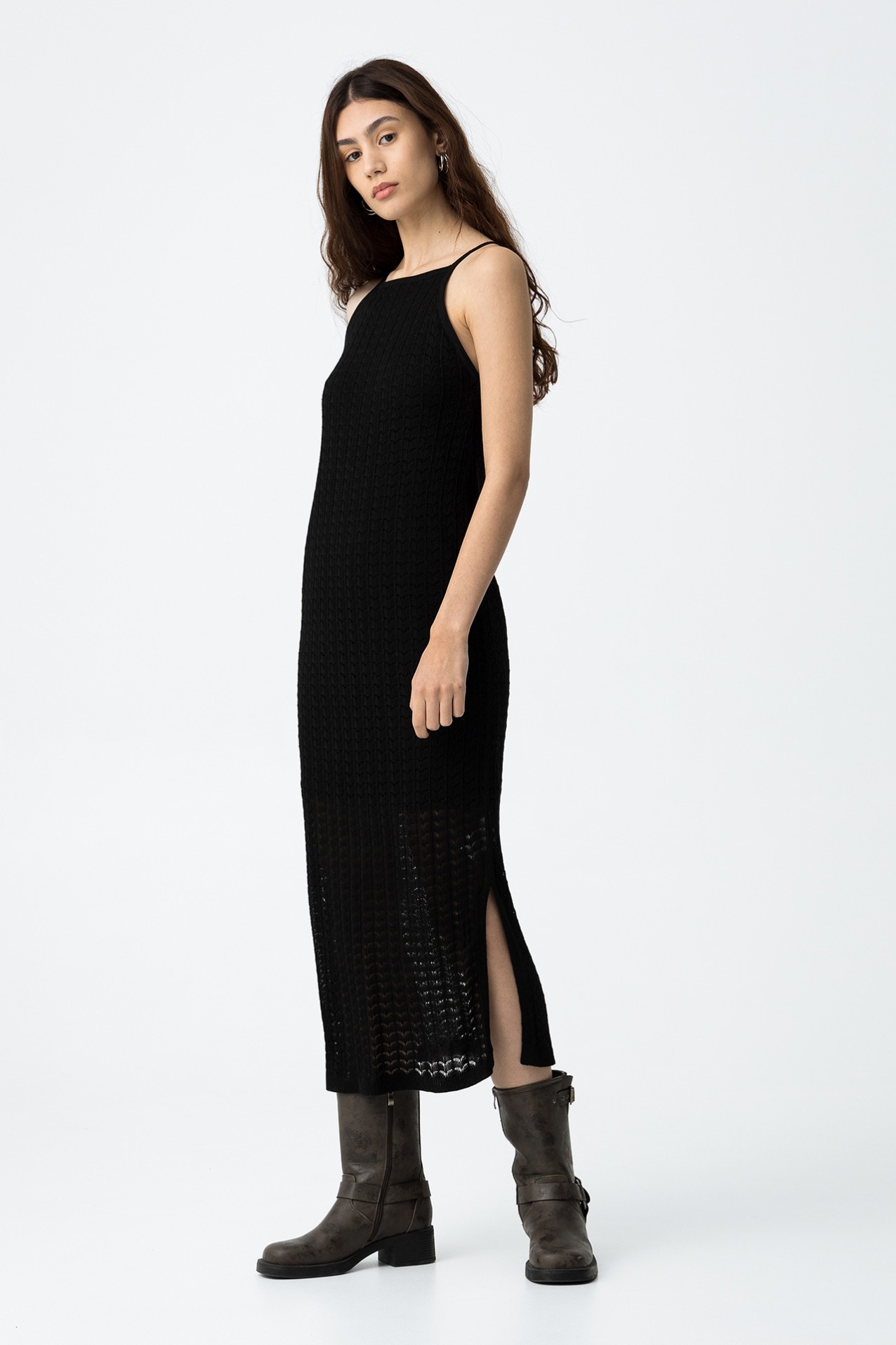 Openwork Mesh Dress - 10059016_000 | Tiffosi