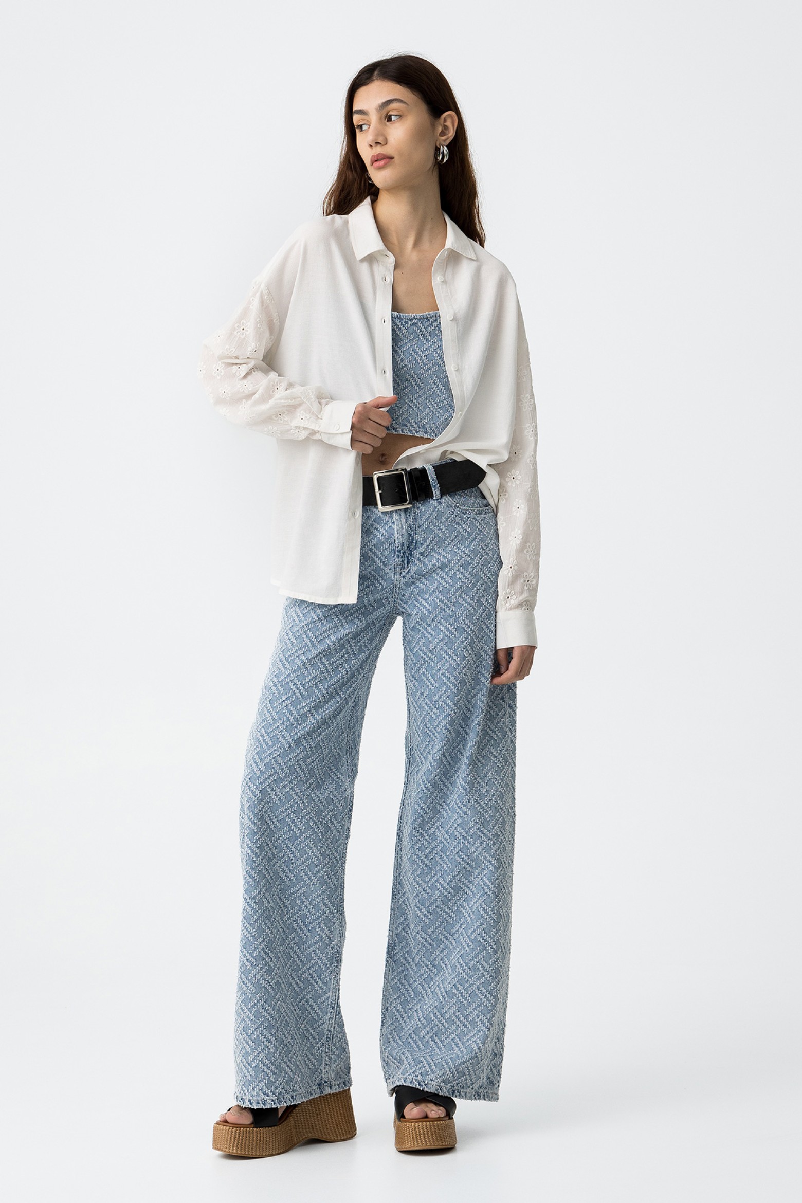 Celine Wide Leg Jeans - 10061326_C1032 | Tiffosi