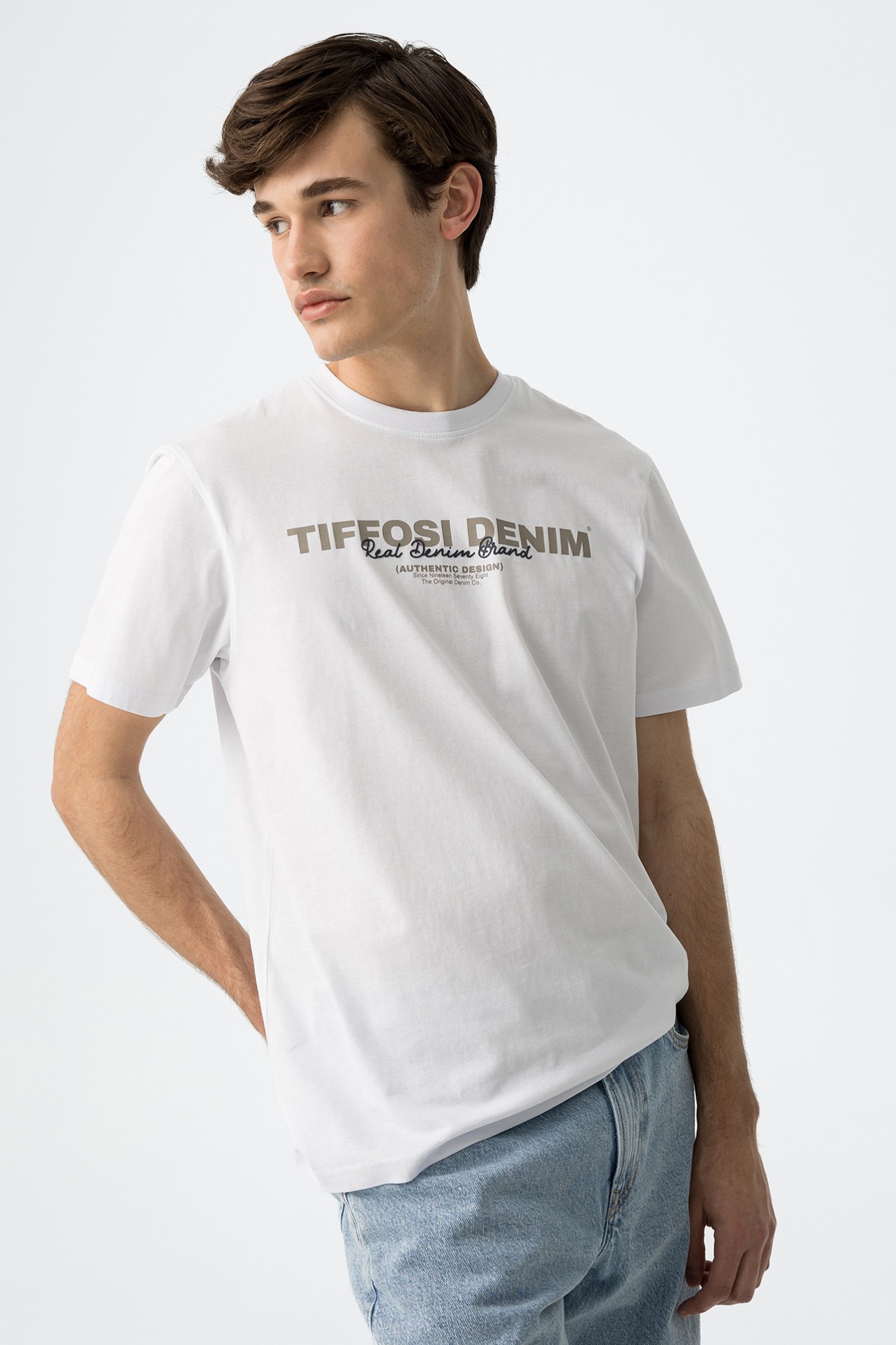 T-shirt with Front Print with Volume - 10063126_001 | Tiffosi
