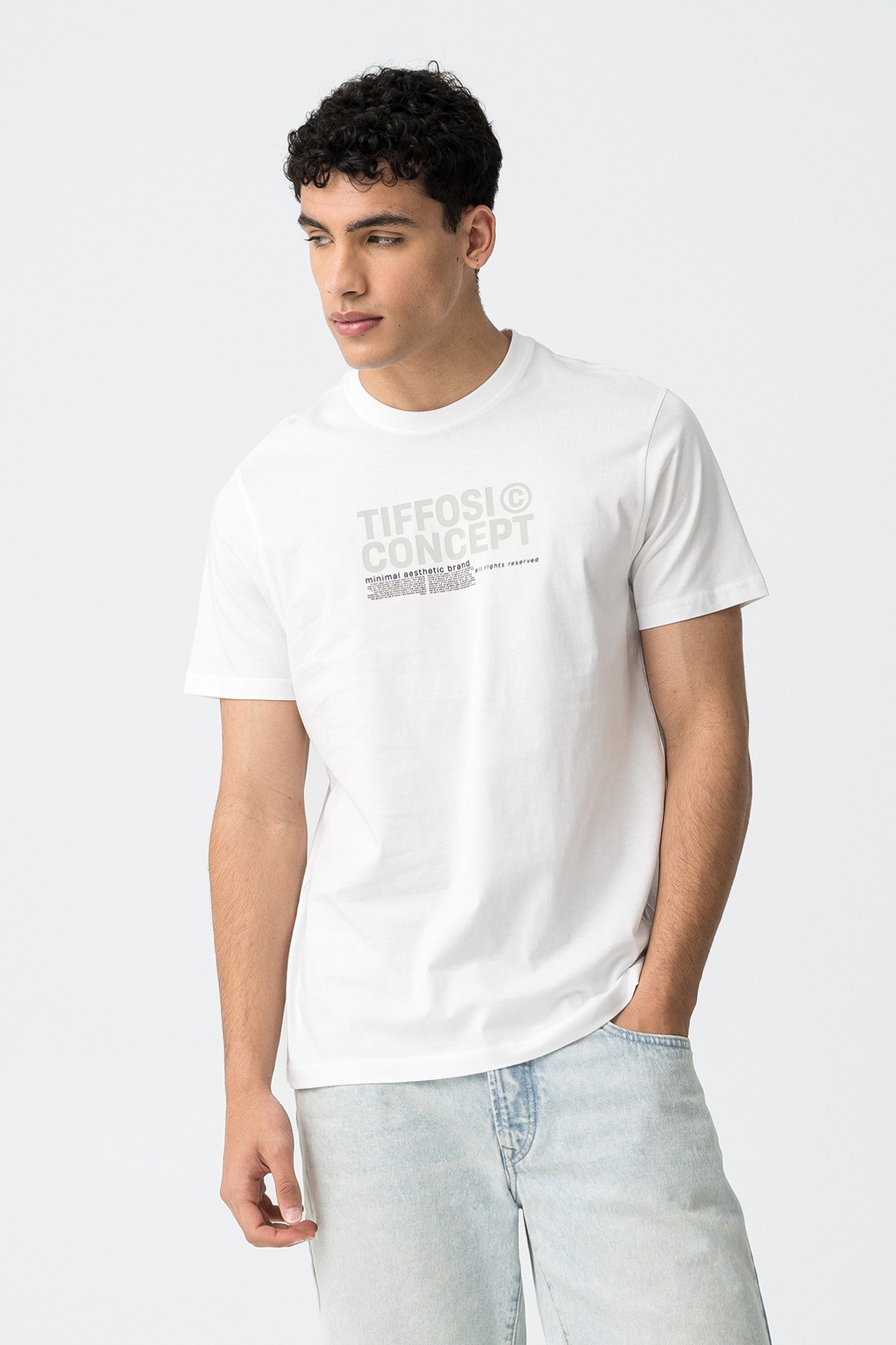 T-shirt with Front Print - 10063084_001 - Tiffosi