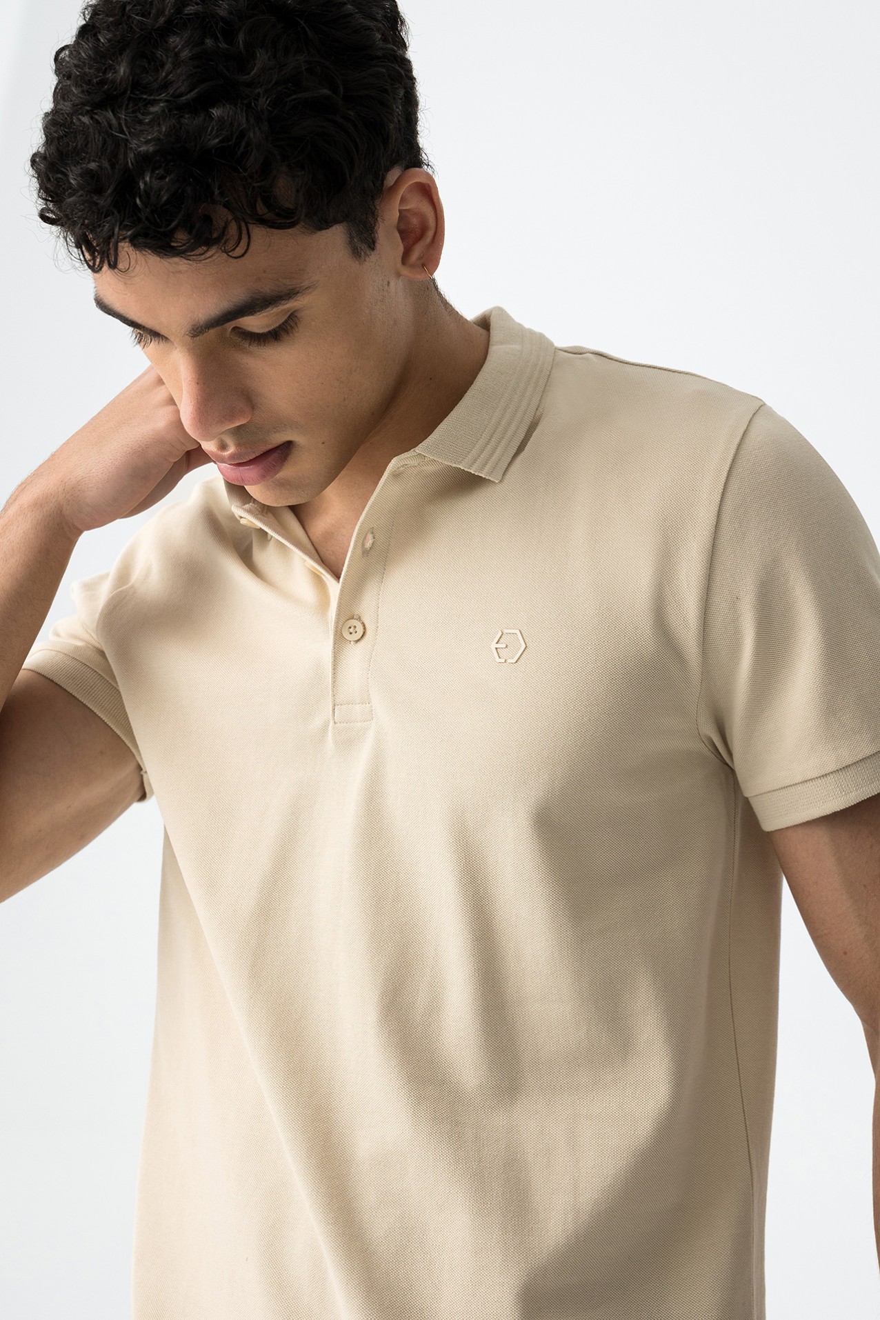 Classic Beige Polo Shirt - 10050806_158 - Tiffosi