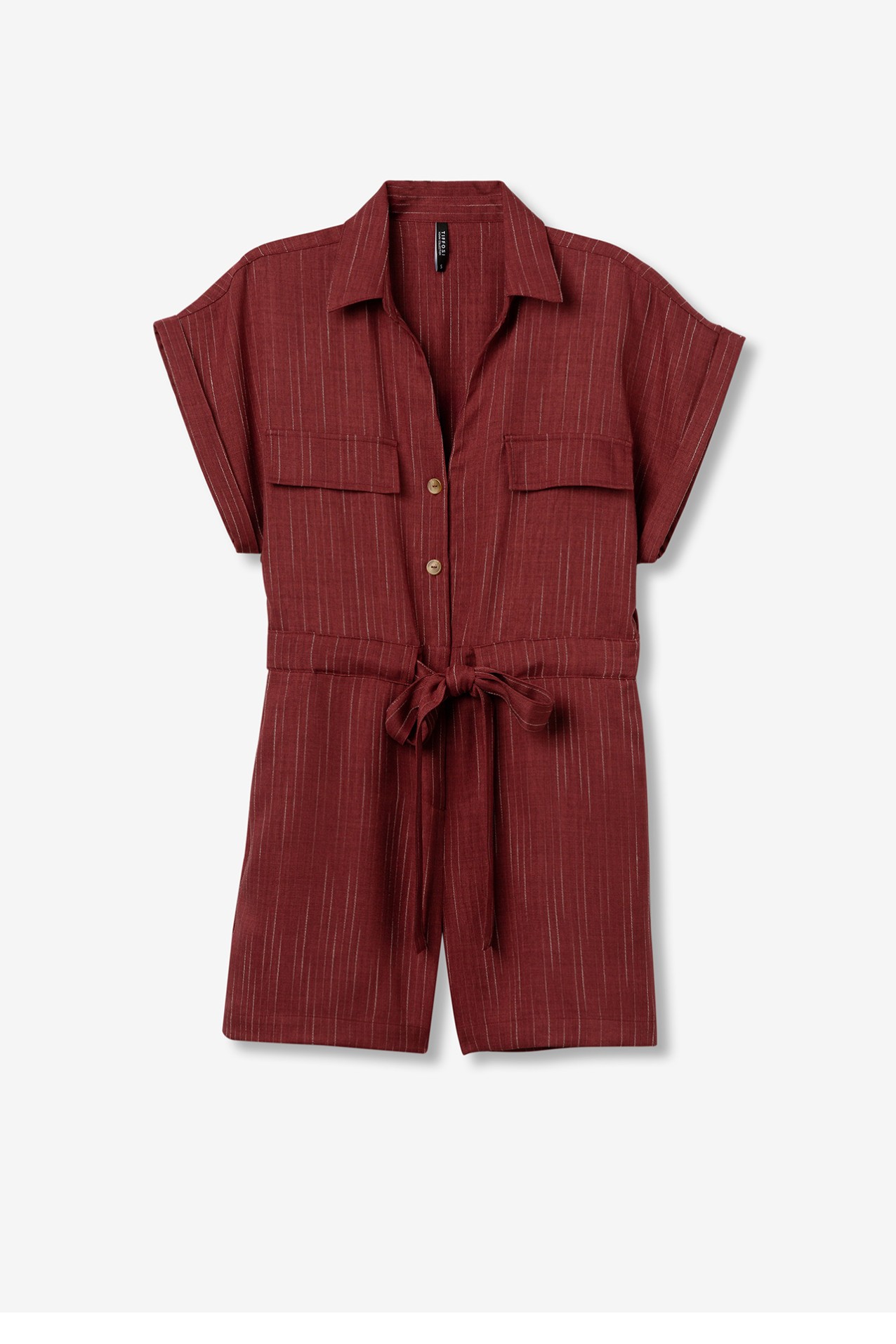 Red Jumpsuit with Belt - 10063714_519 - Tiffosi