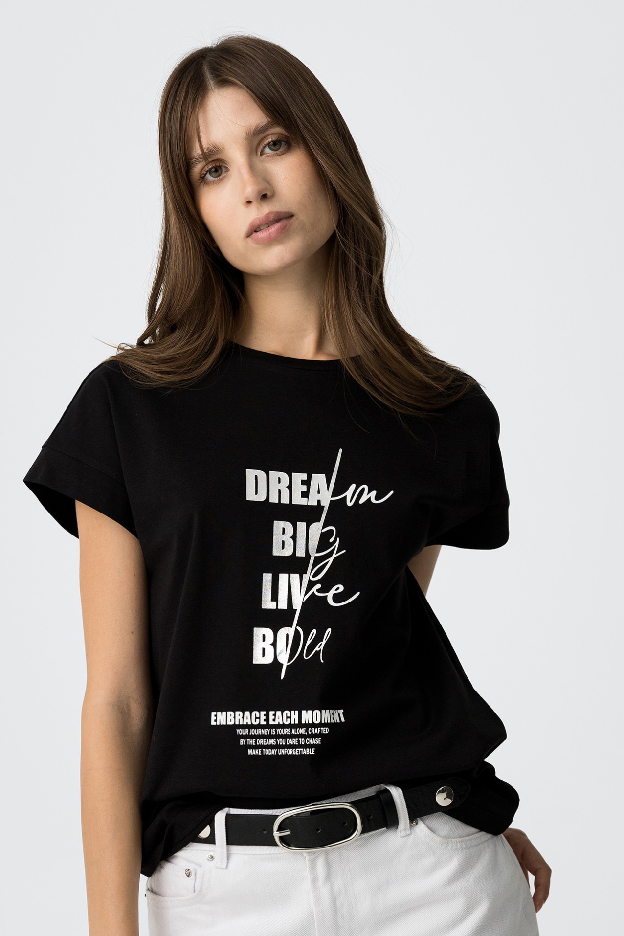 Metallic Print T-shirt - 10063683_000 - Tiffosi