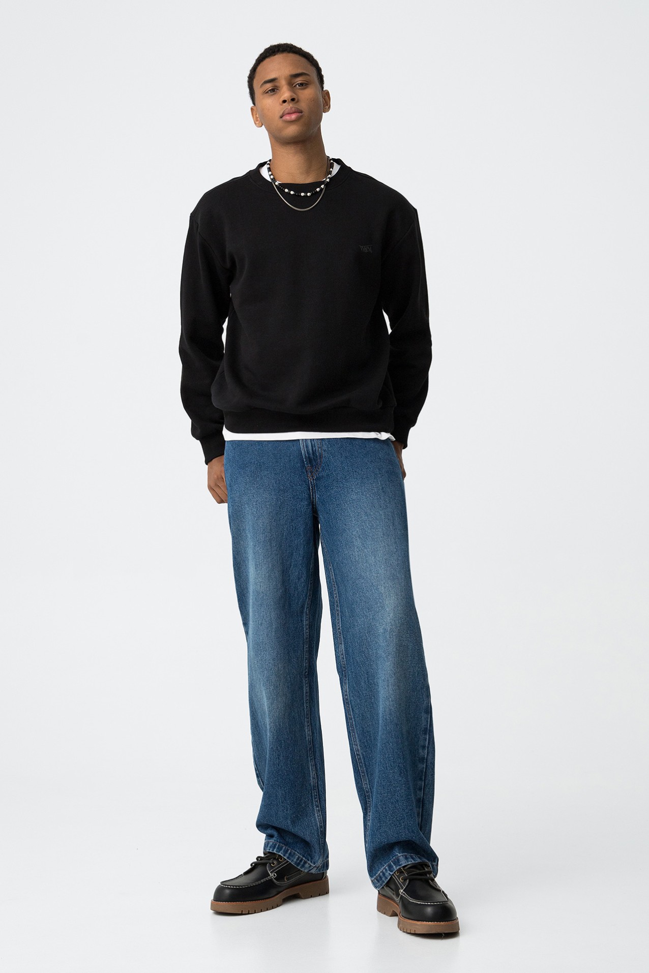 Regular Sweatshirt with Logo - 10061845_000 - Tiffosi