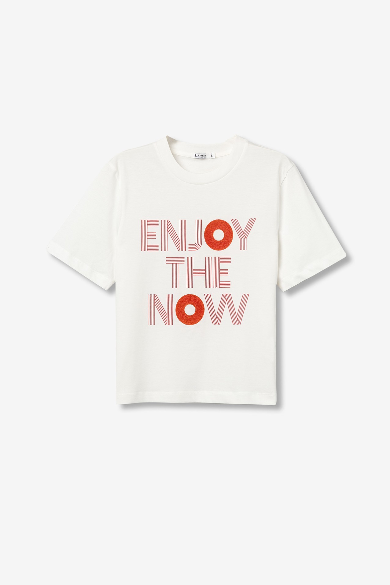 Embossed Message Printed T-Shirt - 10064139_110 - Tiffosi