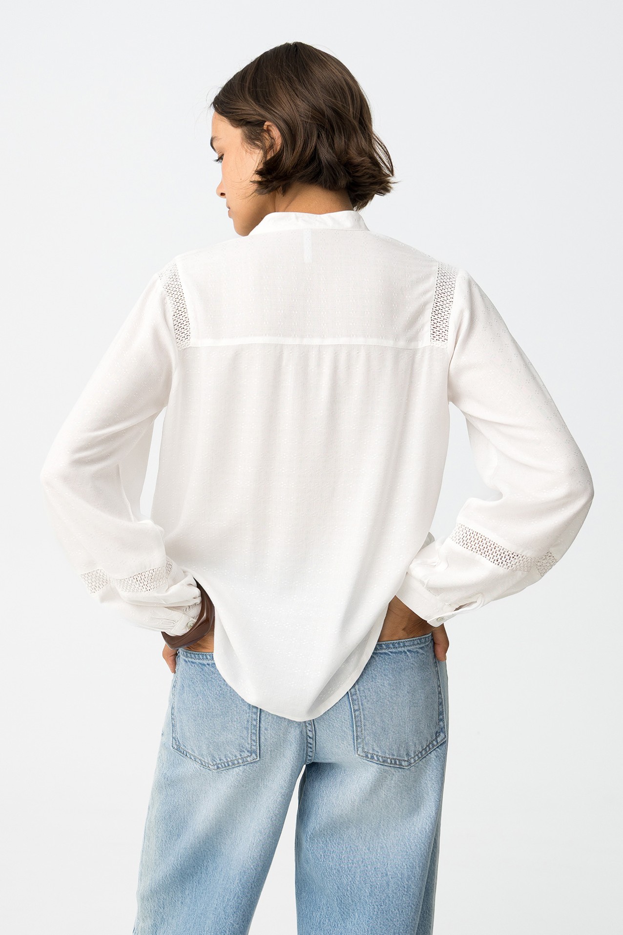 Embroidered Lace Shirt - 10064107_110 - Tiffosi