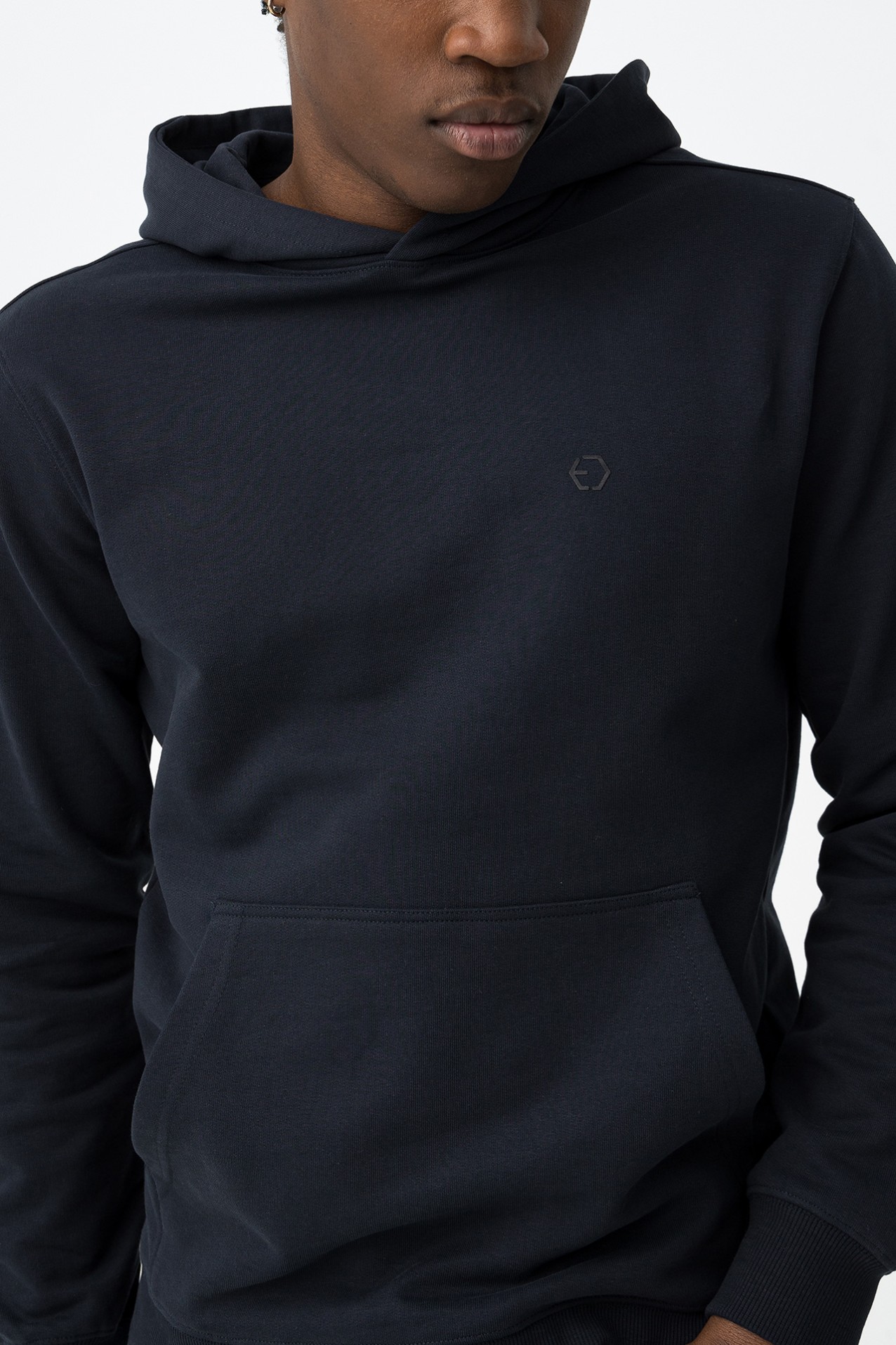 Navy Blue Hoodie - 10064700_788 - Tiffosi
