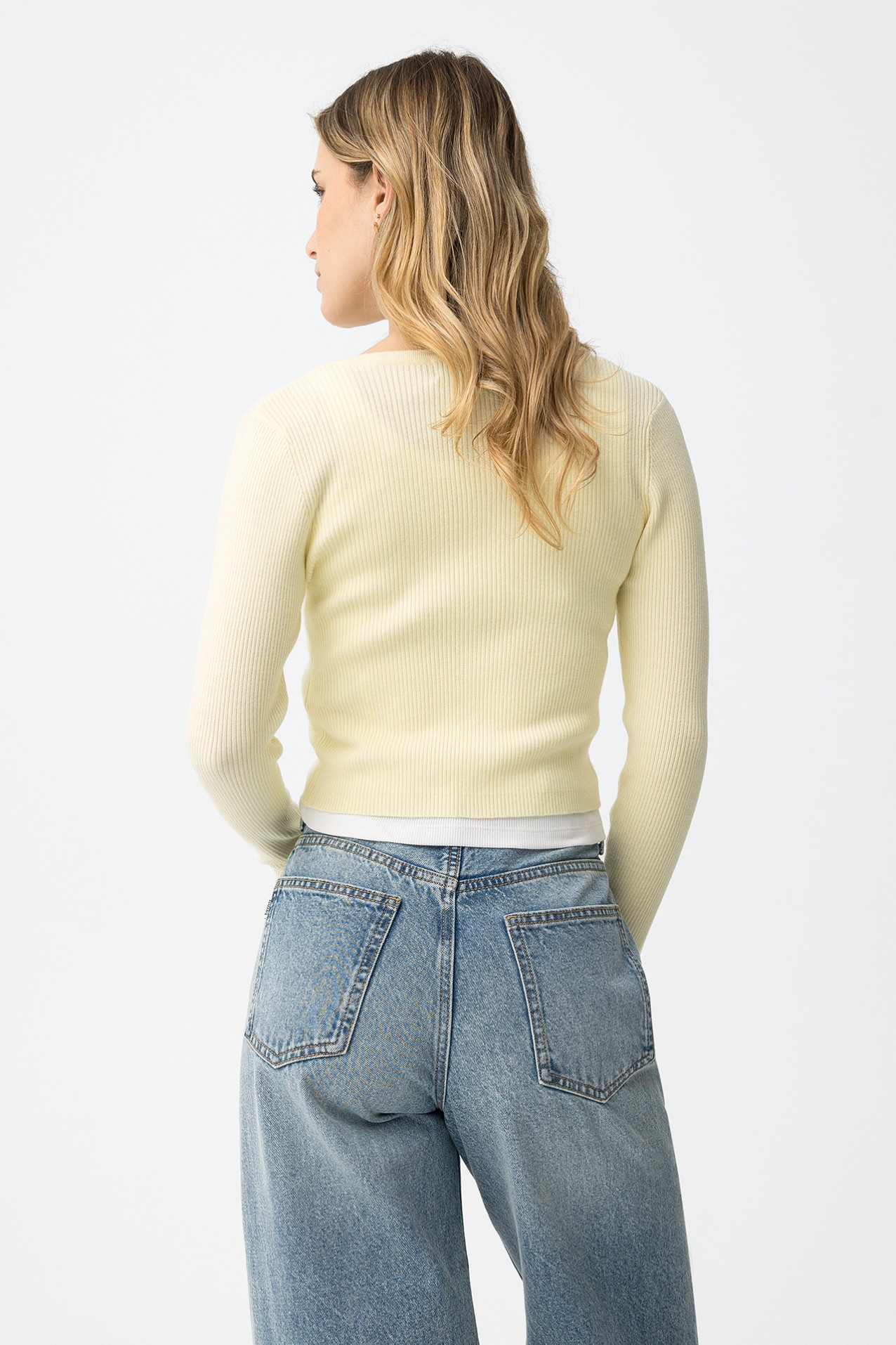 Yellow Cardigan - 10066514_301 - Tiffosi