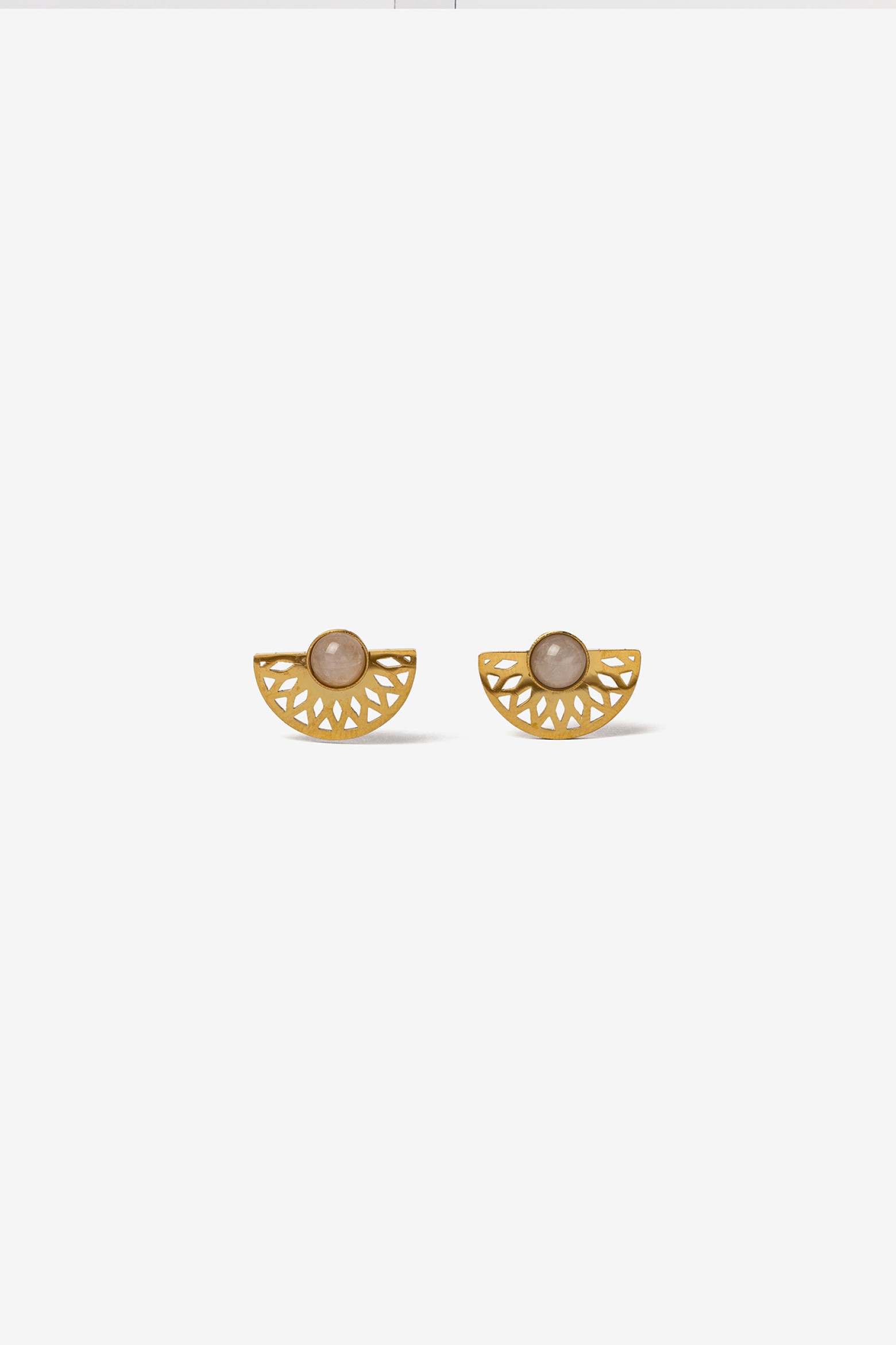 Golden Half-Moon Earrings - 10068531_990 - Tiffosi