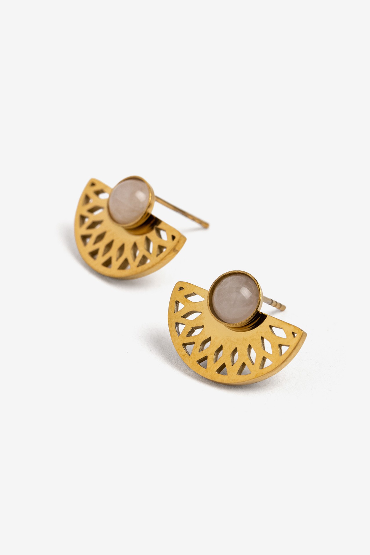 Golden Half-Moon Earrings - 10068531_990 - Tiffosi