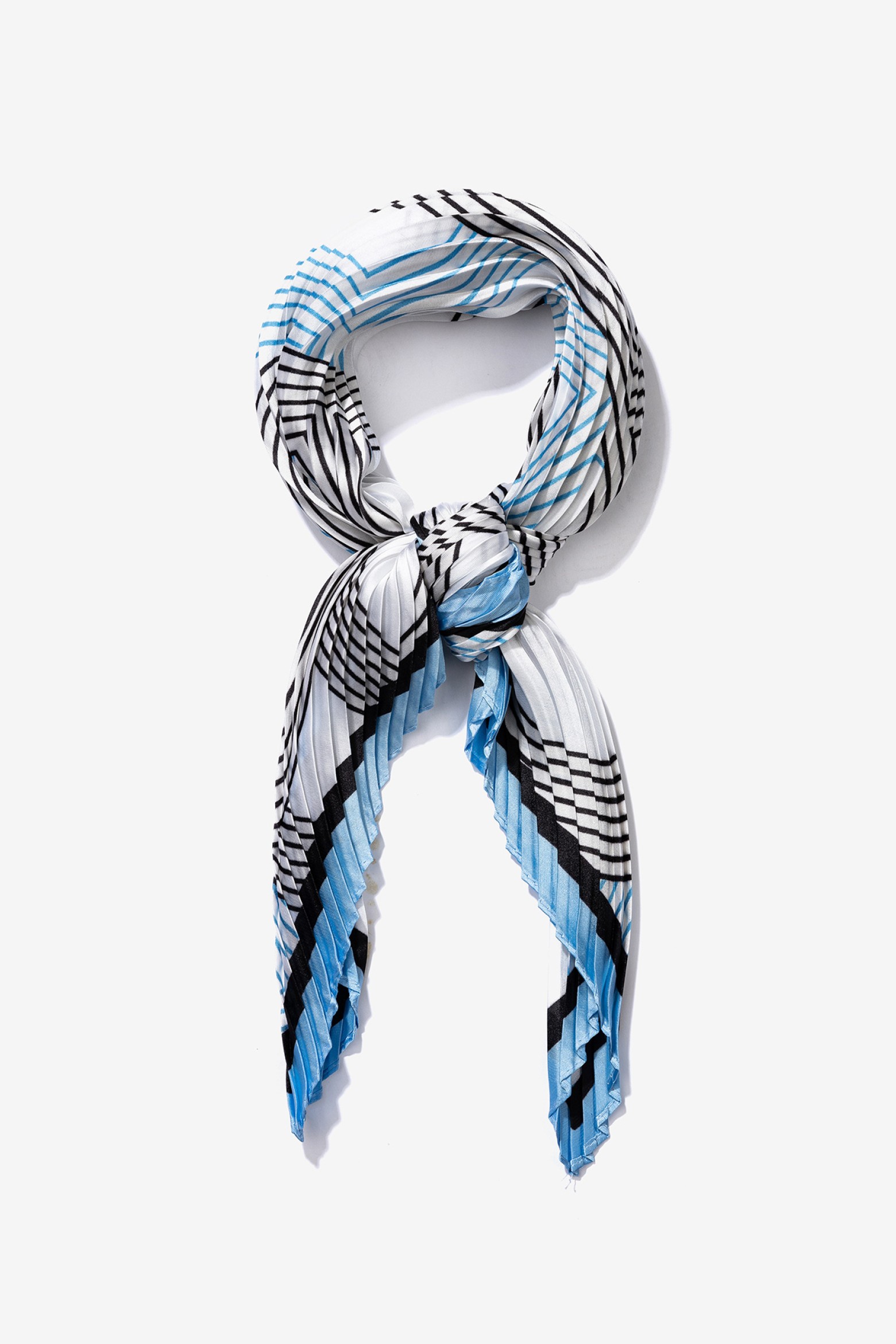 Blue Patterned Scarf - 10065794_736 - Tiffosi