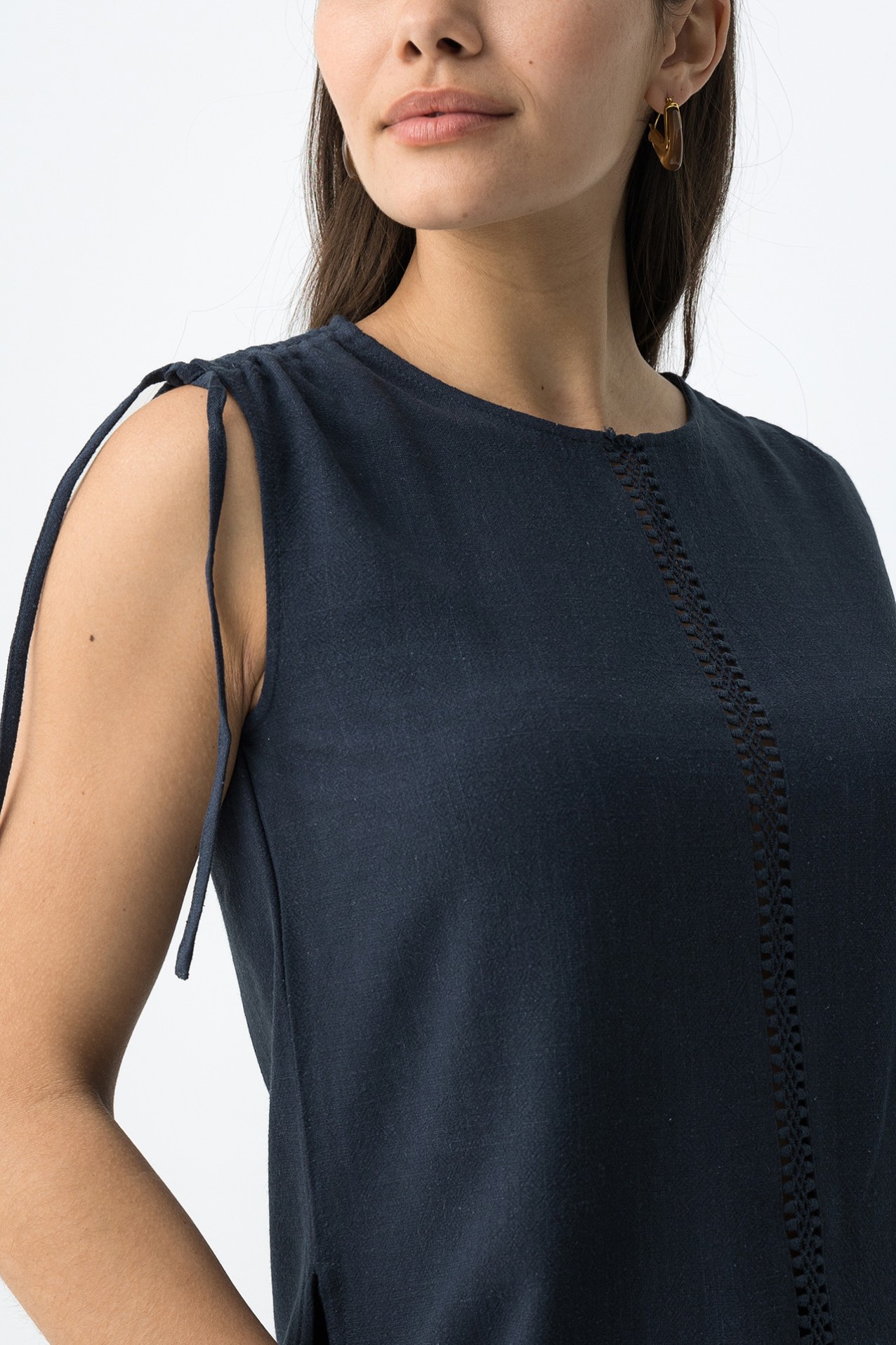 Navy Blue Minimal Top - 10065363_798 - Tiffosi