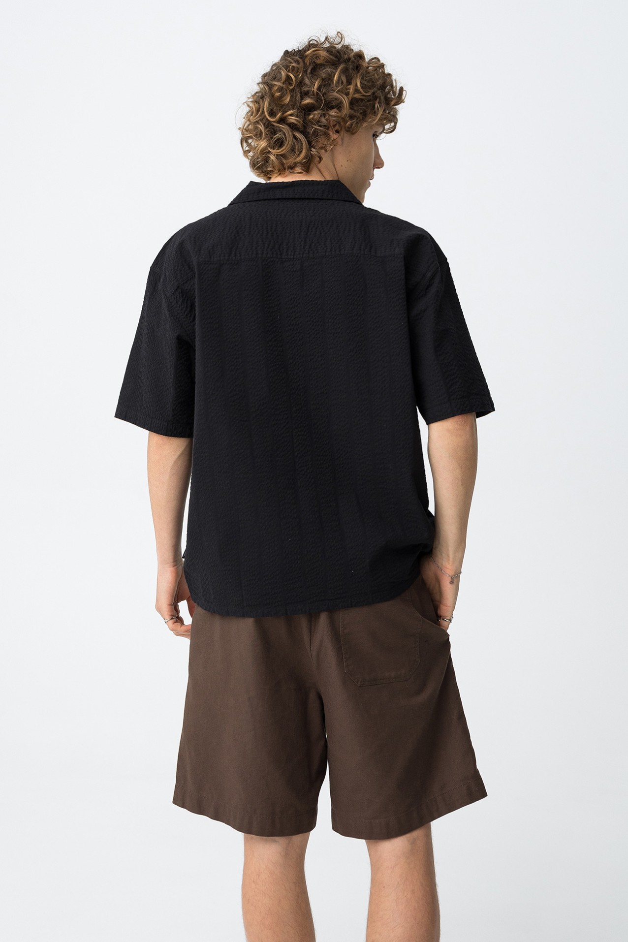 Black Short Sleeve Shirt - 10065725_000 - Tiffosi
